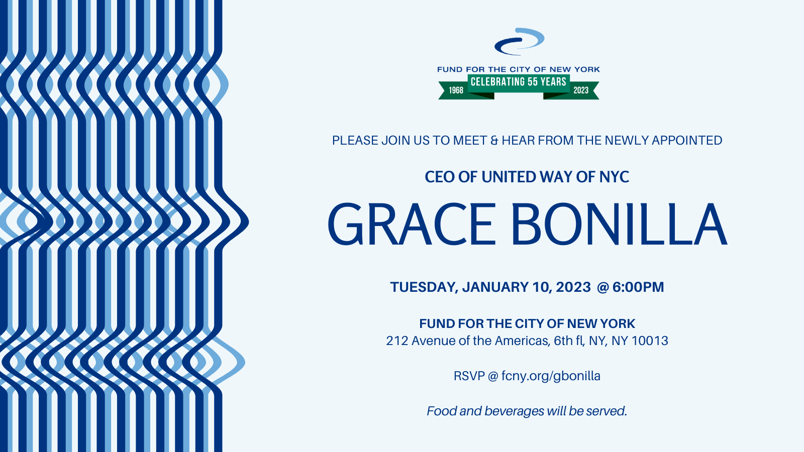 RSVP to Meet Grace Bonilla, CEO of United Way of NYC - FCNY